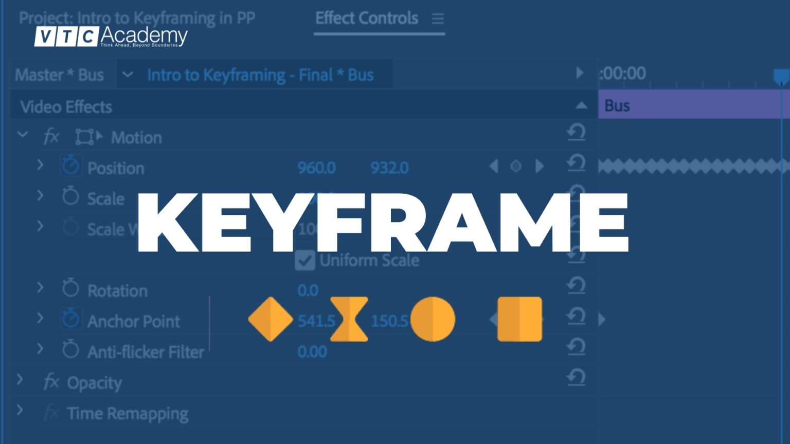 Keyframe là gì? Một số Keyframe phổ biến trong After Effects – VTC Academy
